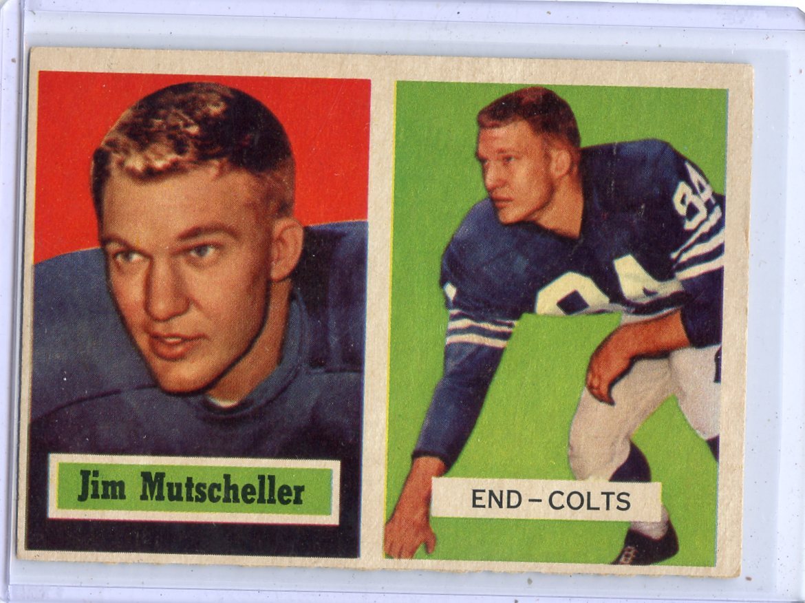 1957 TOPPS FOOTBALL #103 JIM MUTSCHELLER, BALTIMORE COLTS, 100717 | eBay