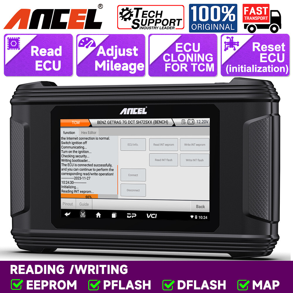 Read IMMO Pincode Car TCM ECU Cloning Tool With P004 Adapter + Kit ...