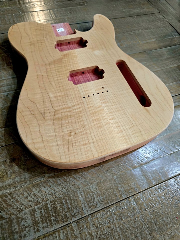 Tele-Style Guitar Body, Flame Maple on Eastern Red Cedar, HH | eBay