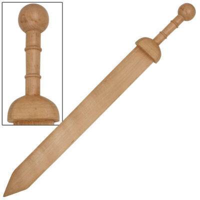 Round Pommel Gladius Roman Gladiator Medieval Practice Wooden Training ...