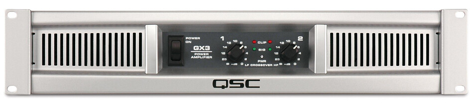 QSC GX3-QSC 2-Channel Amplifier 300W per Ch at 8 Ohm, 425W per Channel ...