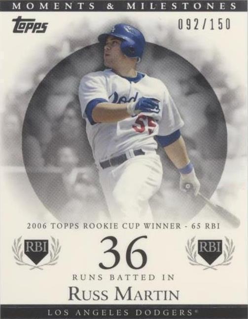 2007 Topps Moments & Milestones - Russell Martin #73-36 2006 Topps ...