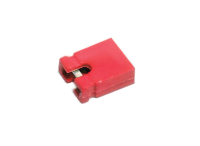 10x Computer PCB 2-Pin Jumper Bridge Cap Red Short-Circuit Bridge ...