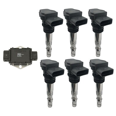 Hitachi 6 Ignition Coils & Control Module Kit For Audi A6 Allroad ...