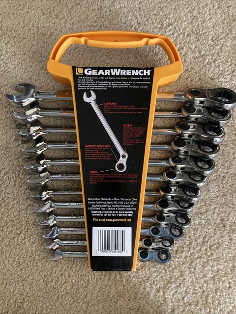 GearWrench 12pc Metric Indexing Combination Ratcheting Wrench Set 85488 ...