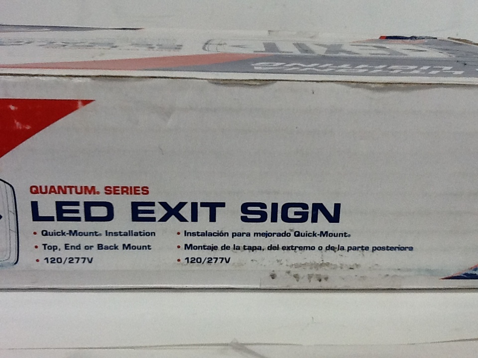 NEW Lithonia Lighting LED Exit Sign, LQM P W 3R 120/277V, SW00 M6 | eBay