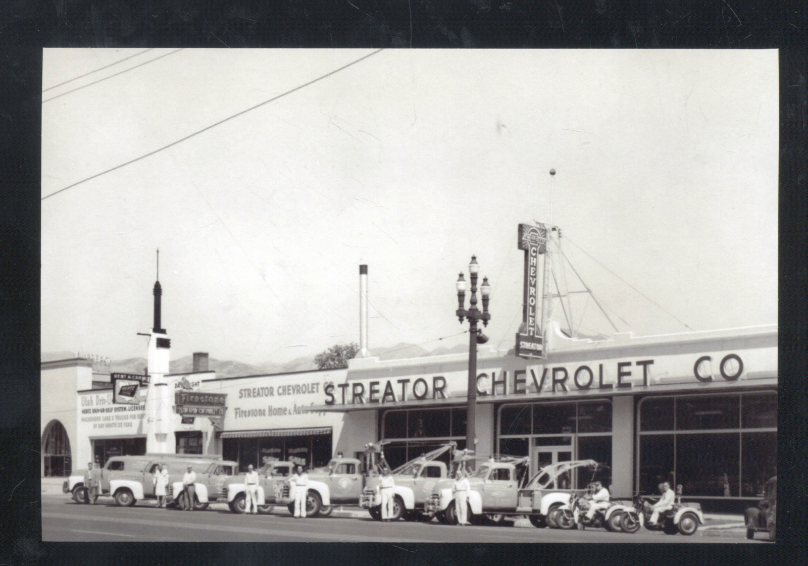 REAL PHOTO SALT LAKE CITY UTAH STREATOR CHEVROLET CAR DEALER POSTCARD ...