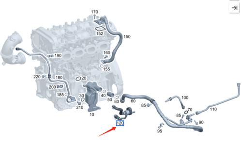 For Mercedes-Benz M274 E16 E20 PCV Valve Bleed Line Hose Pipe ...