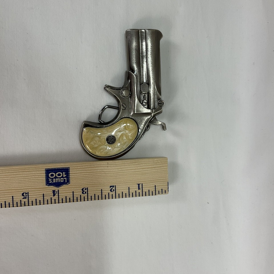 Vintage 1978 Bergamot Brass Works Derringer Hand Gun Pistol Belt Buckle ...