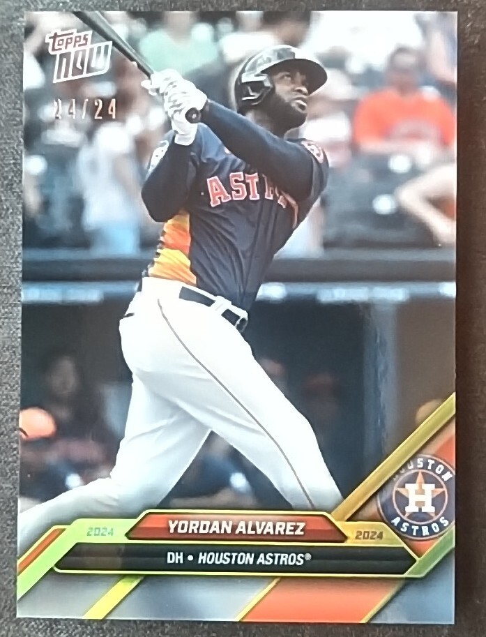 Yordan Alvarez 24/24 Gold 2024 Topps Now Road To Opening Day Houston ...
