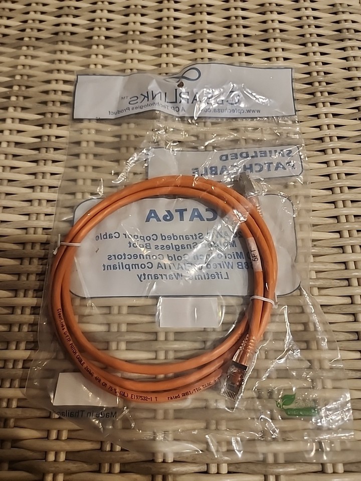 Clearlinks CAT6A Shielded Patch Cable 5FT 100% 26 AWG Stranded Copper ...