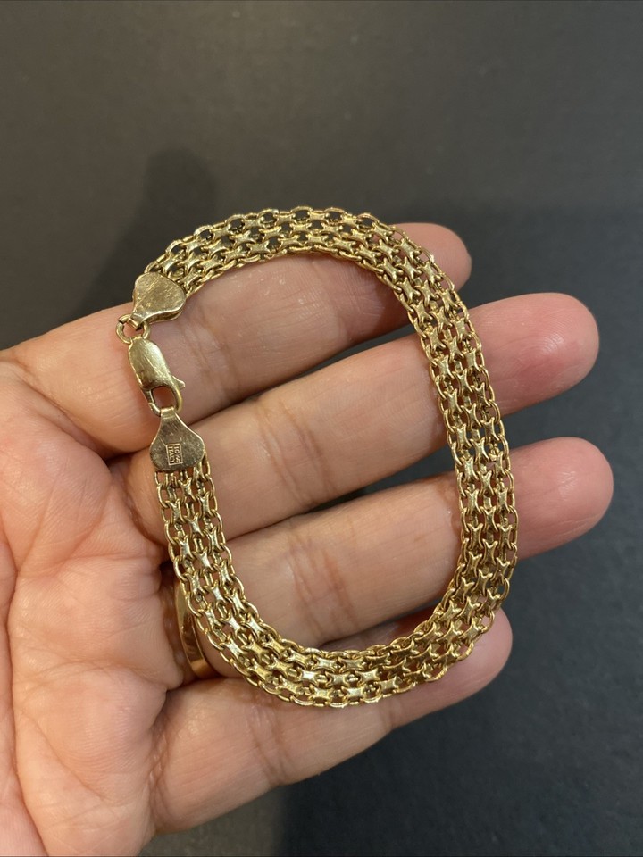 Signed SLC 10k Yellow Gold Bracelet Made In Italy | eBay