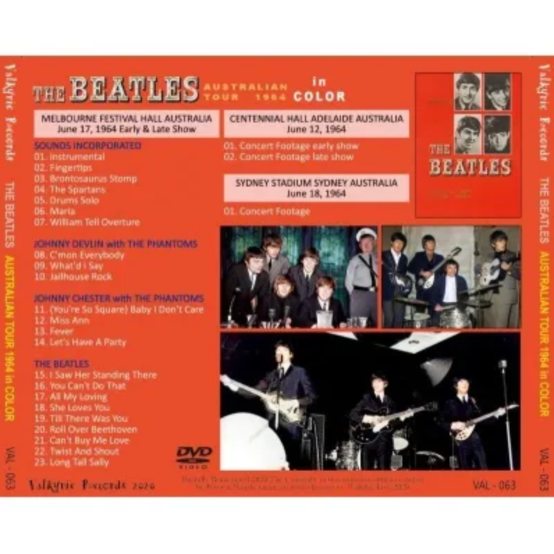 THE BEATLES / AUSTRALIAN TOUR 1964 in COLOR (DVD) Region Free NEW ...