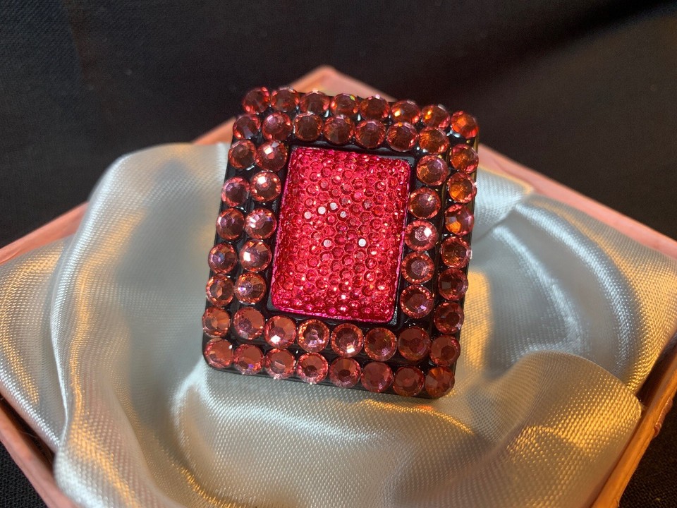 Gorgeous Bold Costume Jewelry Sizable PINK BLING Fashion Ring | eBay