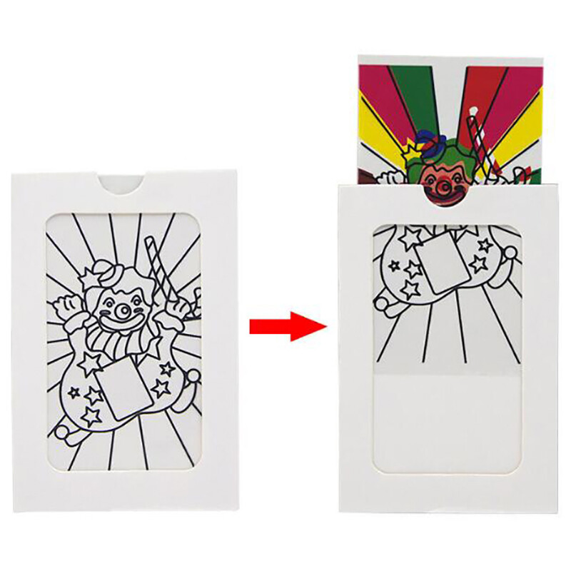 Medium Changing Clown Color Card Magic Tricks Toys for Children Stage ...