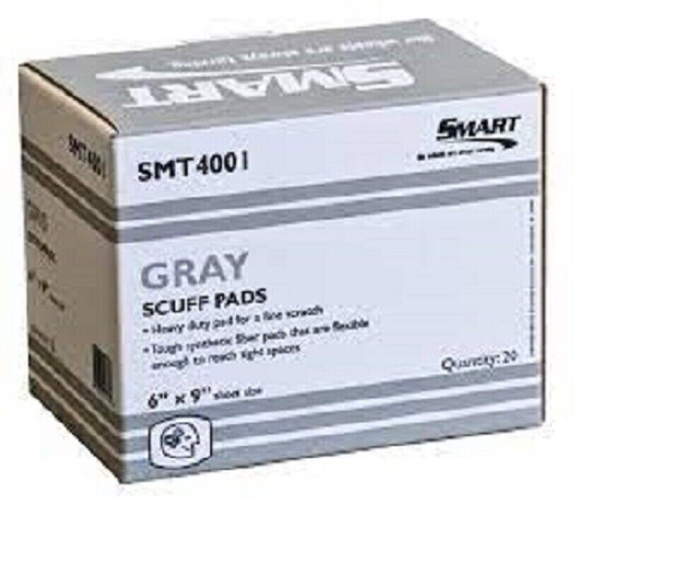 Smart Gray scuff pads heavy duty tough synthetic fiber flexible 20 ct ...