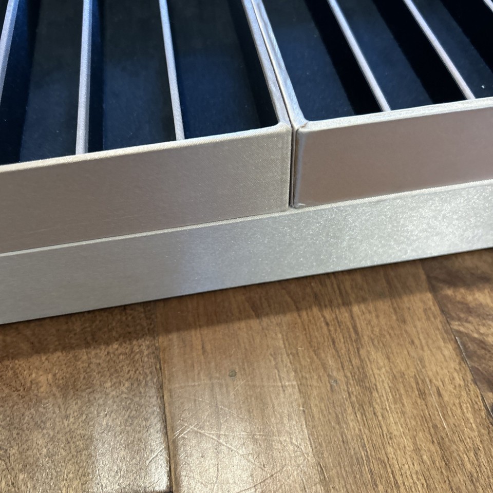 Wolf Design Jewelry Vault Tray 2” Deep Gold Satin Black Stackable Three ...