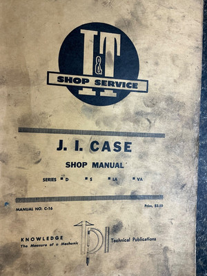 J.I. Case Series D, S, LA, VA, Shop Manual | eBay