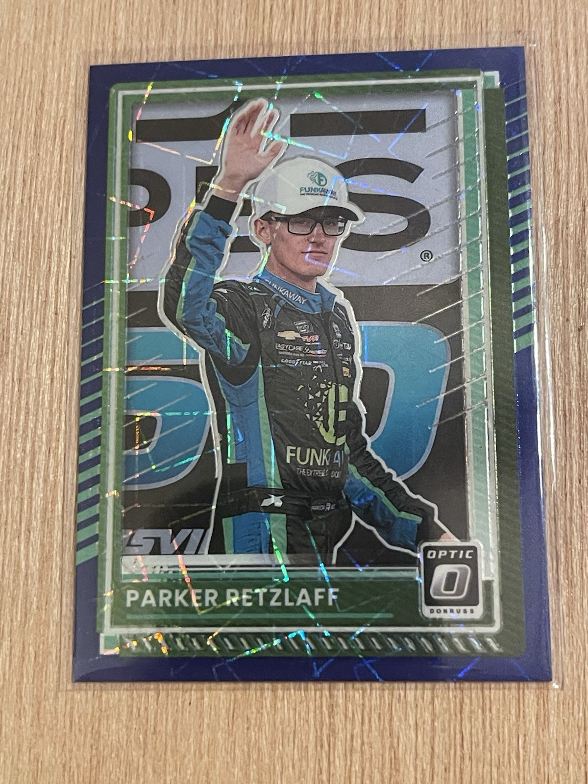Parker Retzlaff 2025 Donruss NASCAR #34 Base Optic - Carolina Blue Wave ...