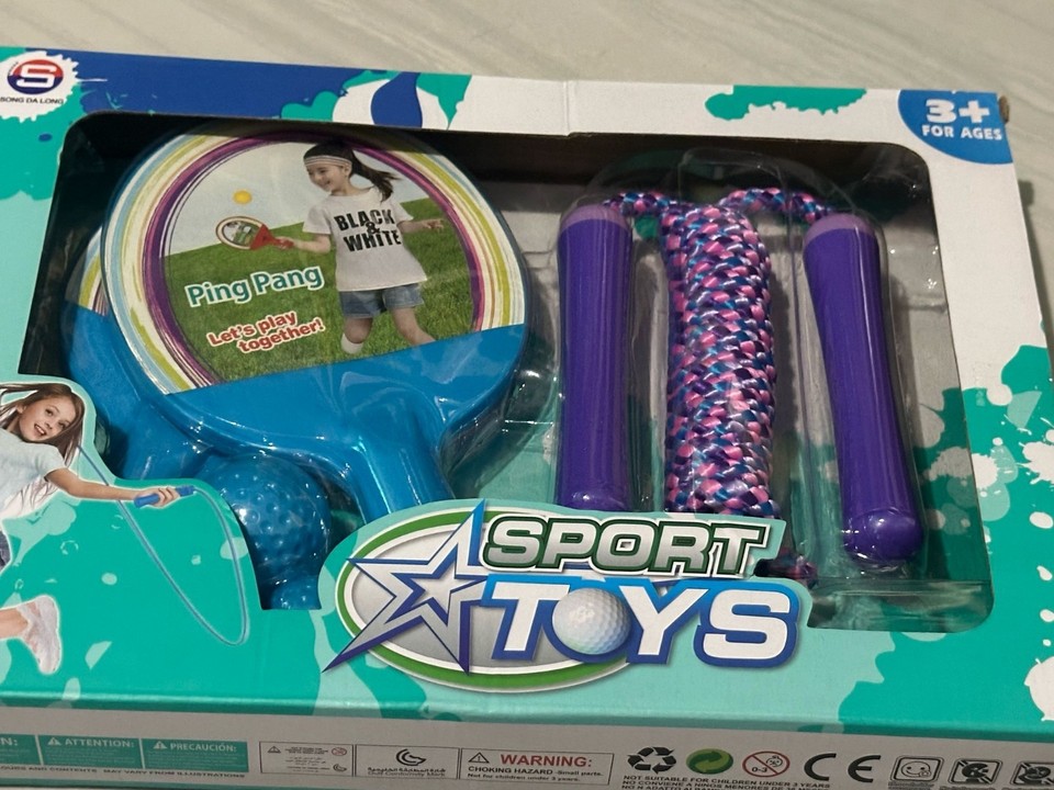 Kids Sport Toy Set: Ping Pong, Jump Rope - Fun Active Play Indoors ...