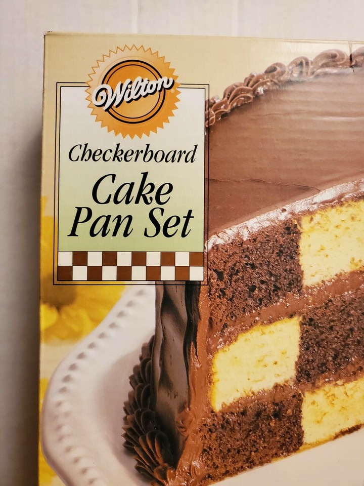 Wilton Round Checkerboard Cake Pan Set New | eBay