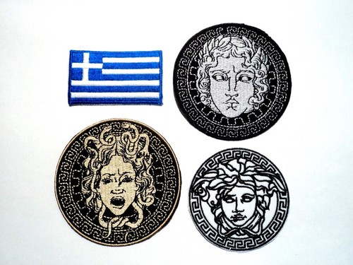 Greek Perseus Medusa Patches Embroidered Cloth Badge Applique Iron Sew ...