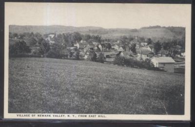 Postcard NEWARK VALLEY New York/NY Local Area Town Bird's Eye Aerial ...