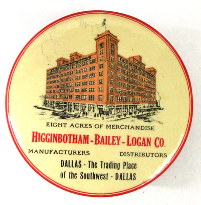 1920's HIGGINBOTHAM BAILEY LOGAN CO. Dallas Texas celluloid valet brush ...