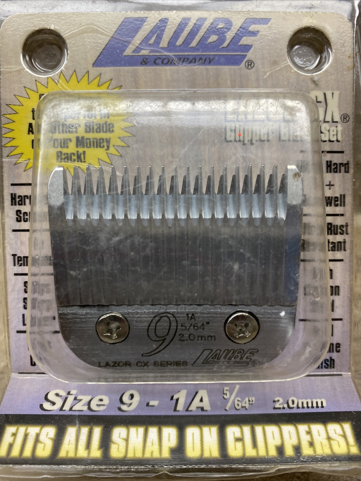 Laube Size 9 (5/64) 50109 Lazor CX Clipper Blade UNIVERSAL Andis Wahl ...