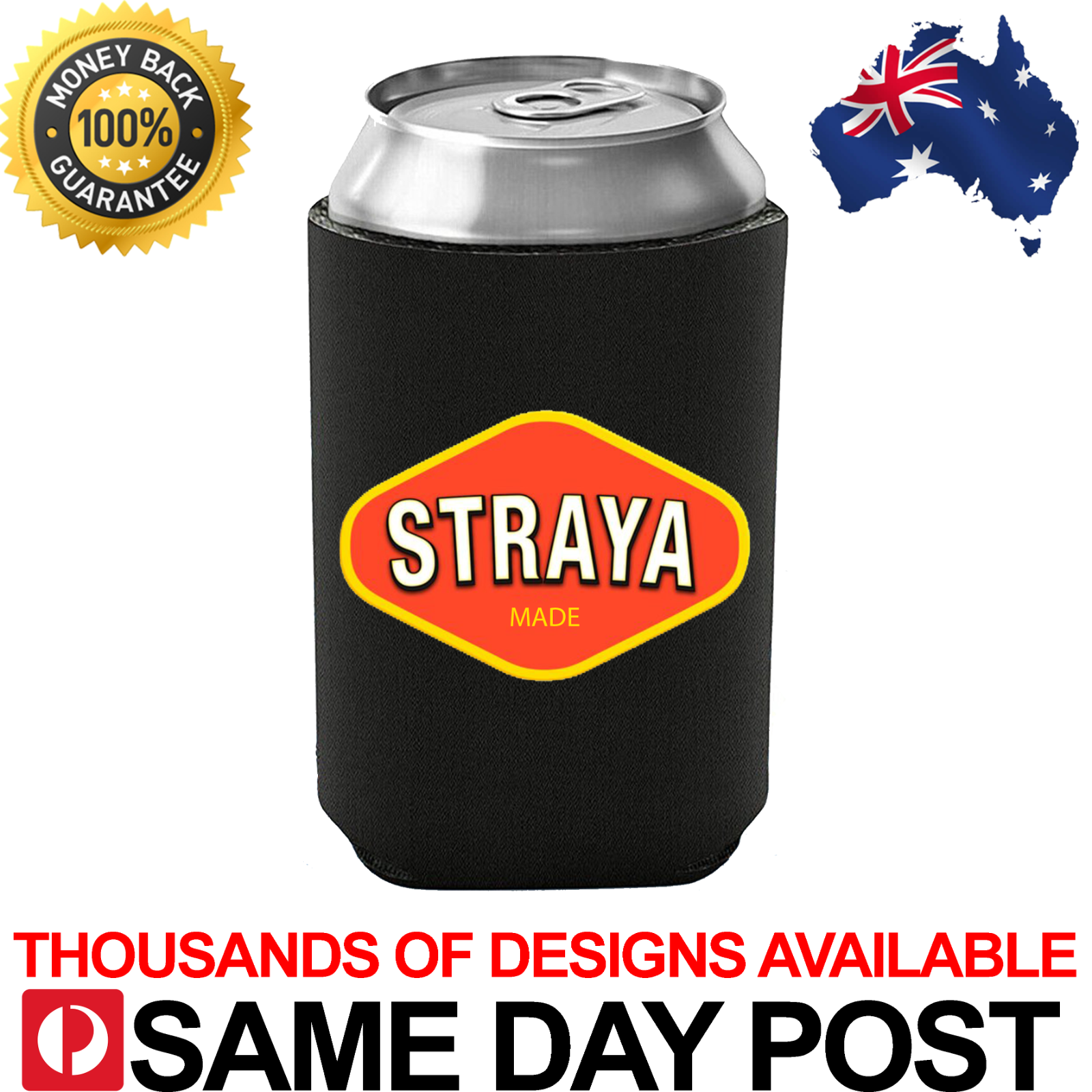 Straya Made STUBBY HOLDER - Drink Cooler Summer Fun Aussie Funny Sesh ...