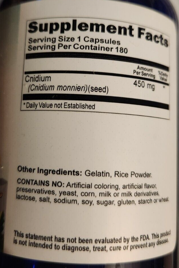 Cnidium Monnieri 450mg 180 Capsules by Vitamins Because -She Chuang Zi ...