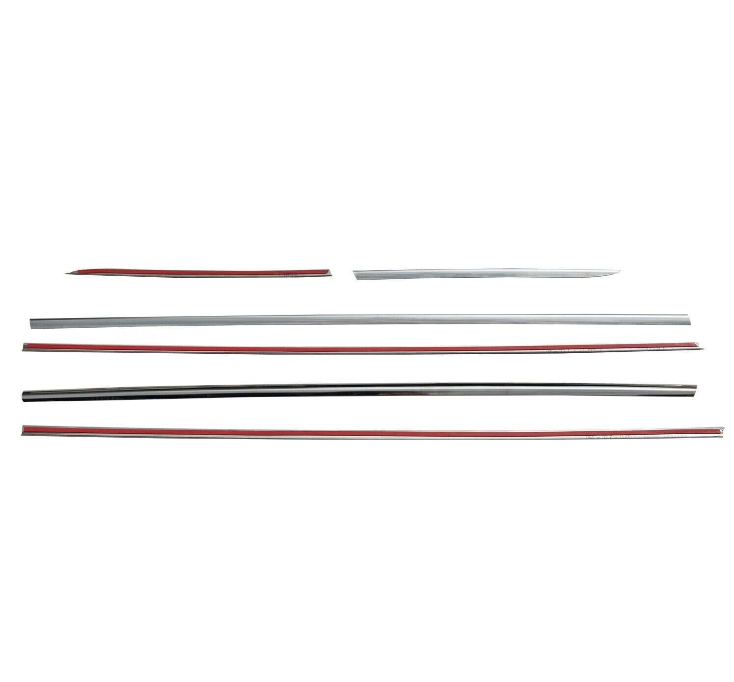 Chrome Window Frame Trim S.Steel 6 Pcs Fits Toyota Land Cruiser Prado ...