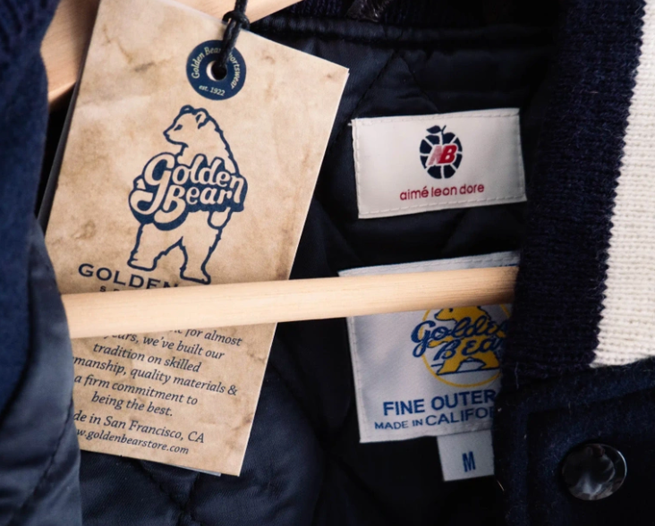 Aime Leon Dore ALD / New Balance Varsity Jacket size Medium Golden Bear ...