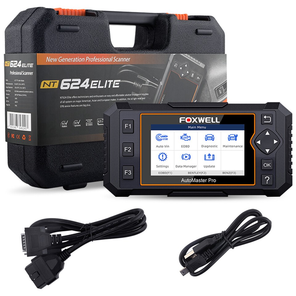 Foxwell NT624 Elite OBD2 EOBD Auto Car Scanner Full System Diagnostic ...