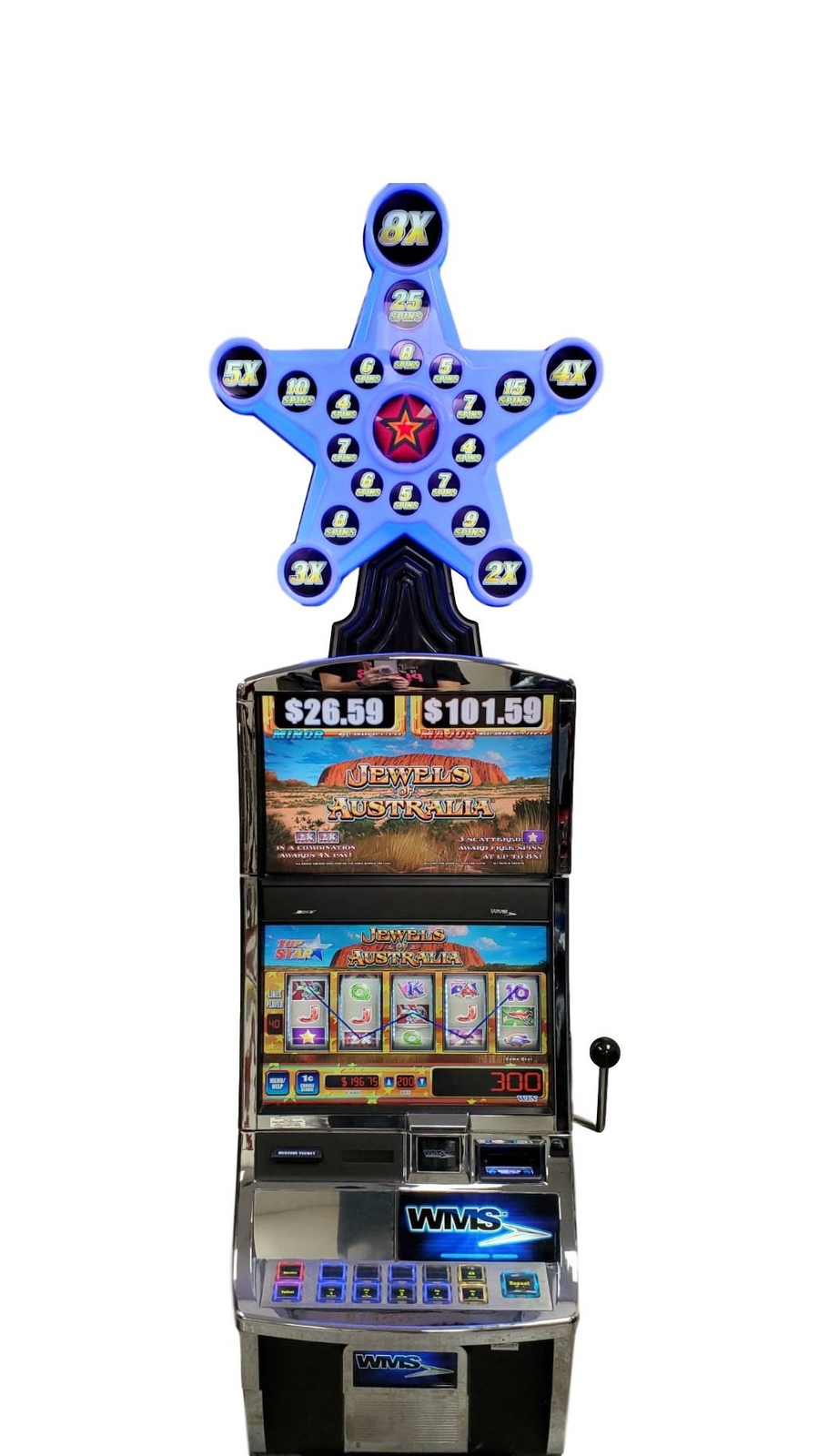 WILLIAMS WMS BB2 BLUEBIRD SLOT MACHINE "Jewels of Australia" (free play ...