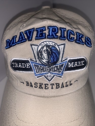 Dallas Mavericks NBA Hat Tan/Beige Blue Spell Out Script adj Reebok Cap ...
