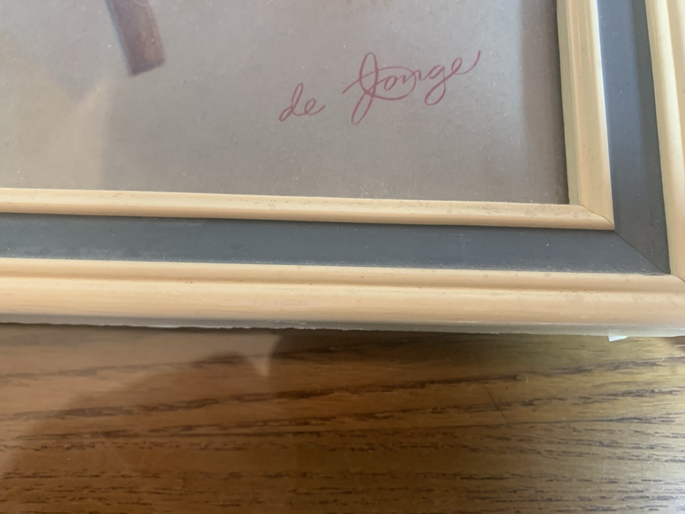 Pair Vintage De Jonge Floral Litho Prints Framed Art Deco Signed | eBay