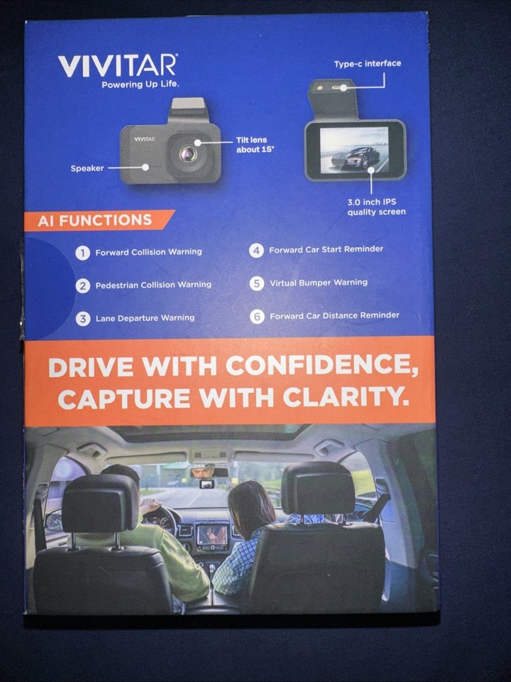 Vivitar AI DriveCam 4k HD Two-way Dash Cam New In Box | eBay
