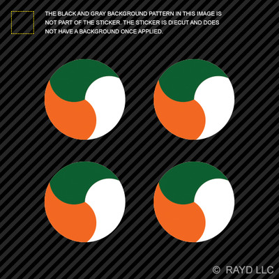 (4x) 1.5" Irish Air Corps Roundel Sticker Die Cut Decal Ireland IRL IE ...