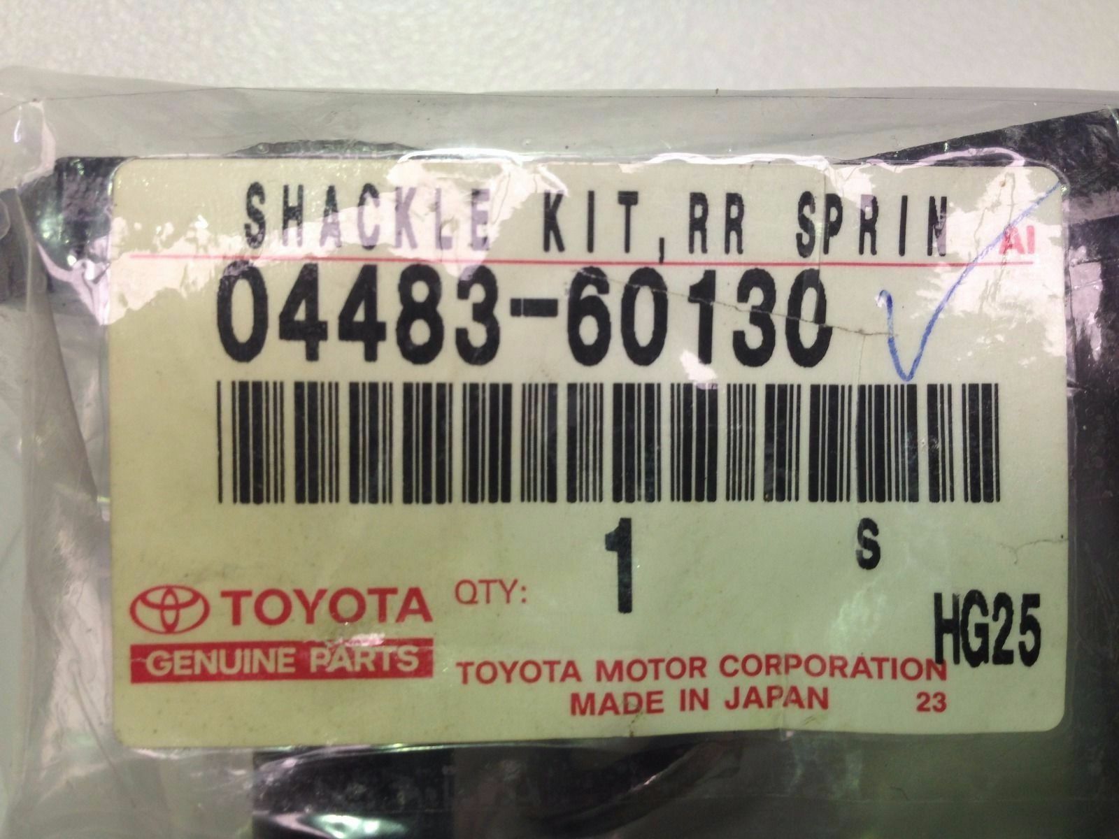 Toyota 04483-60130 Shackle Kit Rear Spring substituted by 04483-60200 ...