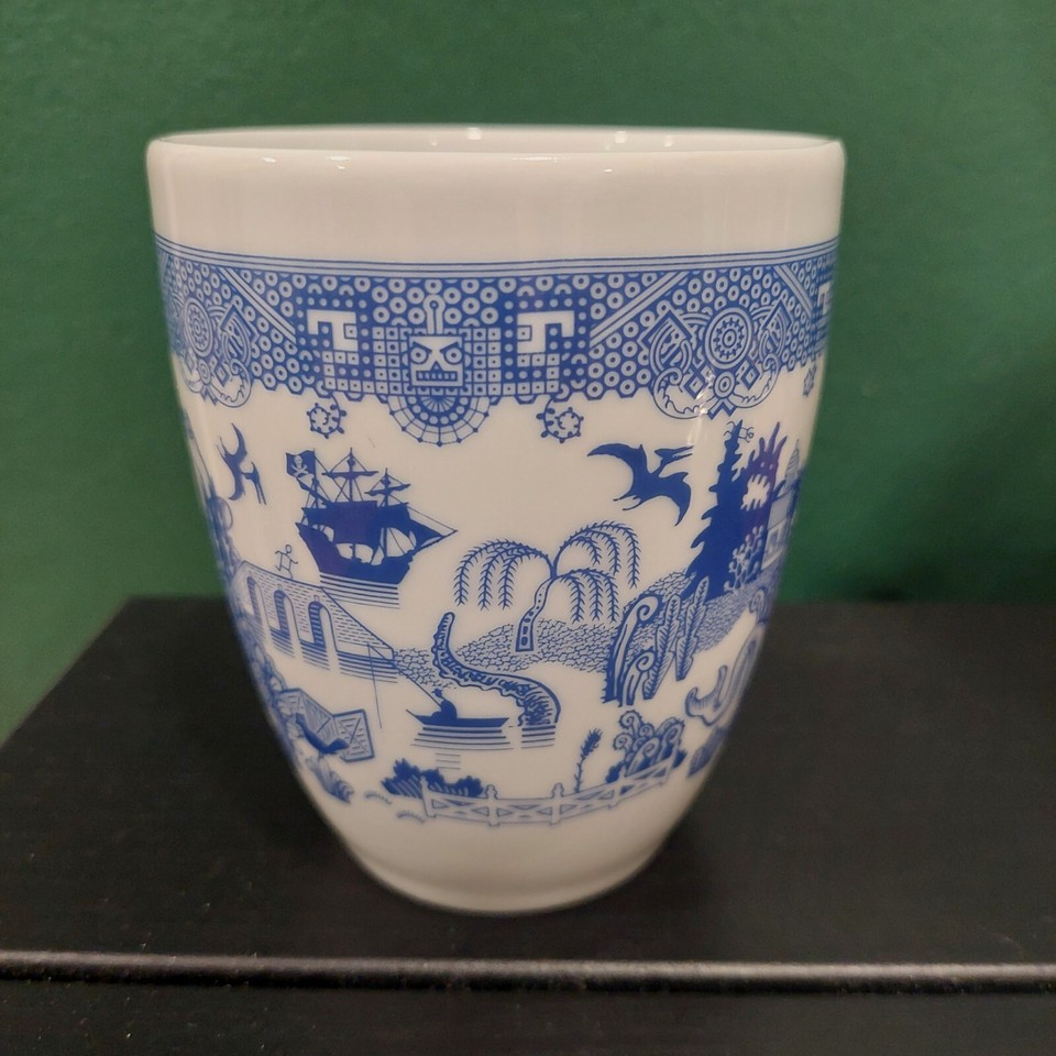 Vtg Don Moyer Calamityware Things Could Be Worse Blue White Coffee Mug ...