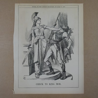 7x10" punch cartoon 1867 CHECK TO KING MOB fenian league | eBay