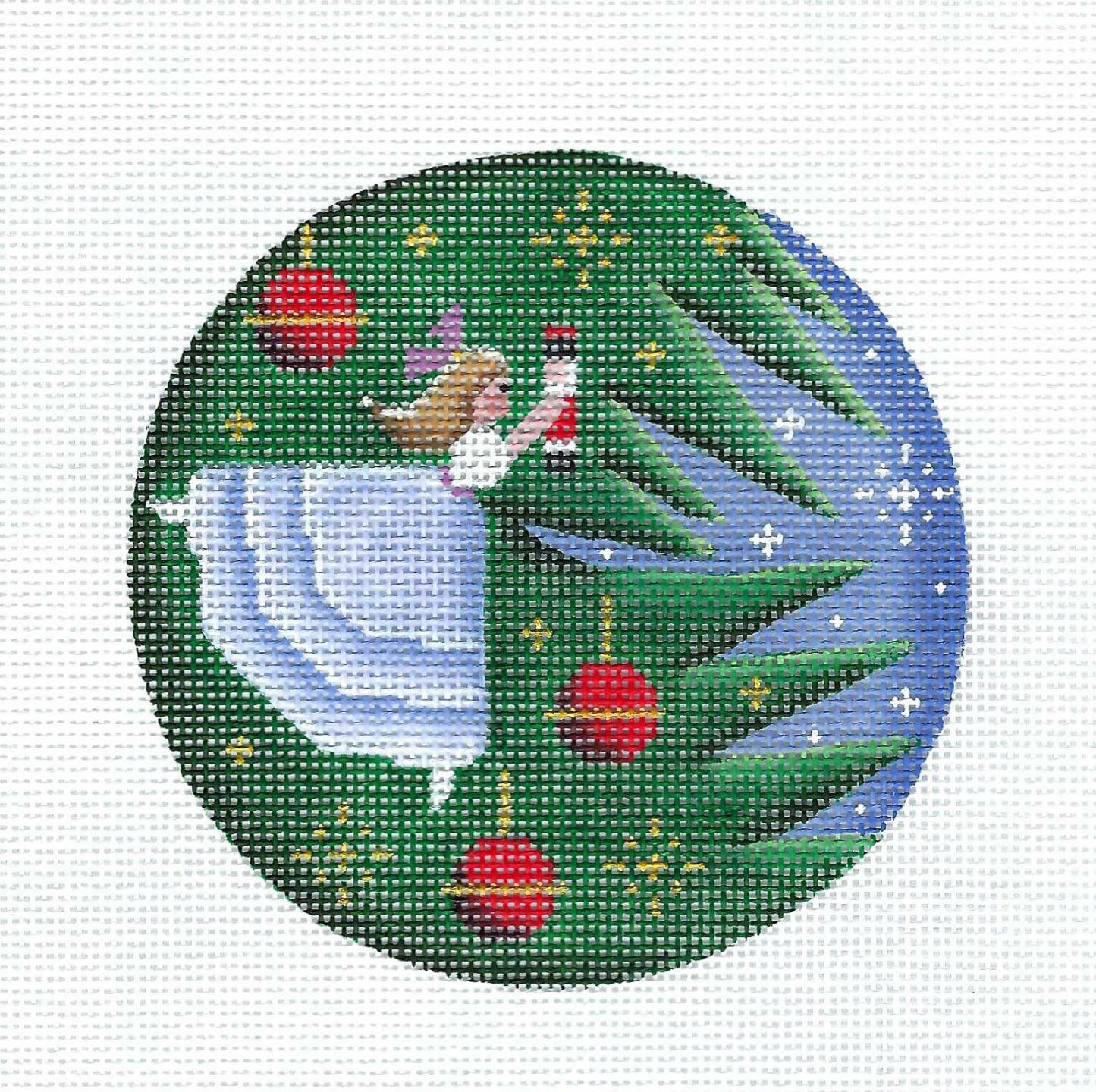 Nutcracker CLARA ORNAMENT on TREE handpainted Needlepoint Canvas by Rebecca Wood | eBay