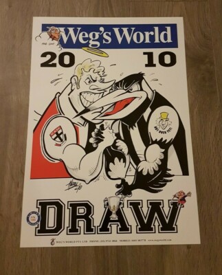2010 COLLINGWOOD DRAW WEGS WORLD PREMIERS PREMIERSHIP WEG POSTER ...