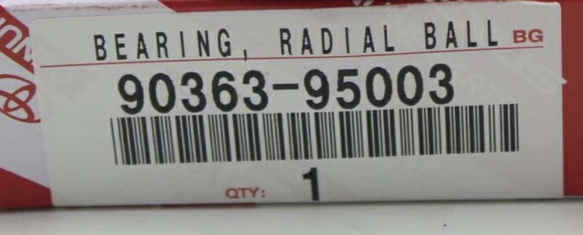 Toyota Genuine OEM Bearing Radial Ball No. 1 Transmission Coupling ...