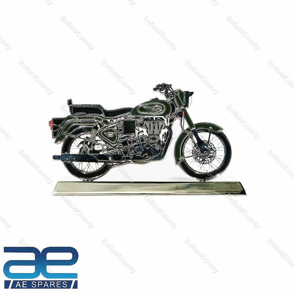 For Royal Enfield Bullet 500cc Bike 2d Scale Model Green | eBay