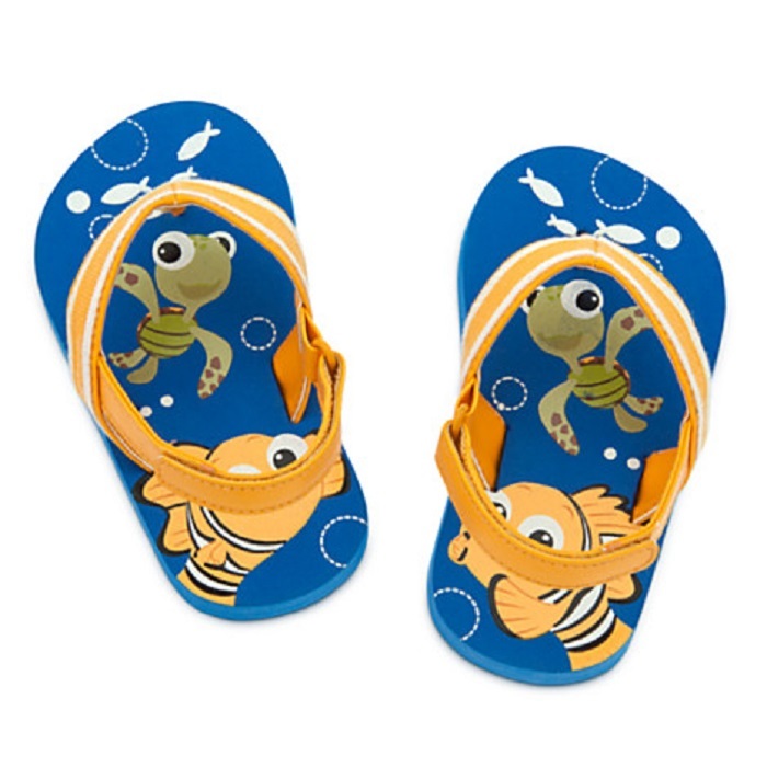 DISNEY STORE FINDING NEMO FLIP FLOPS FOR BABY BLUE ADJUSTABLE HEEL ...