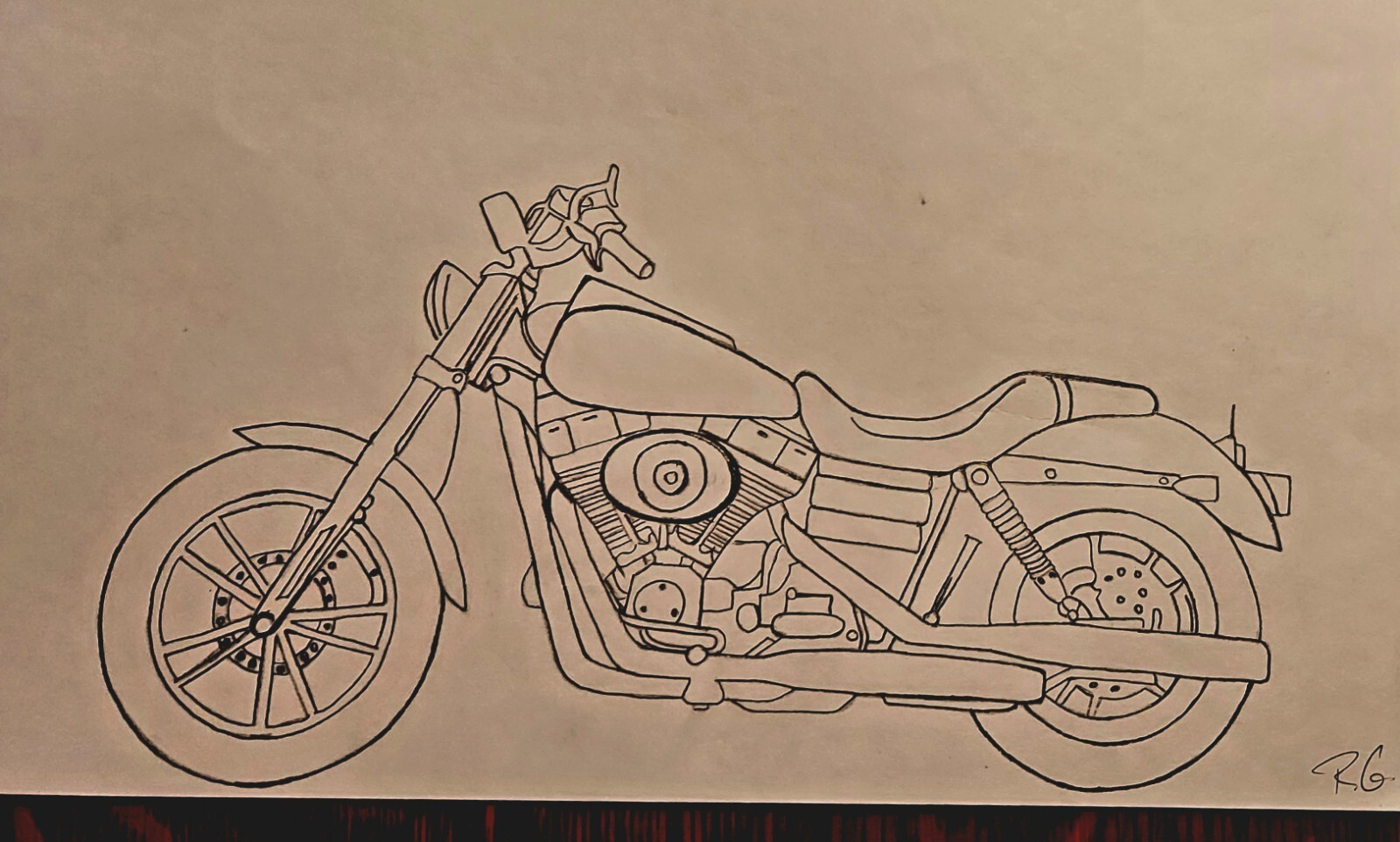 How To Draw A Harley Motorcycle