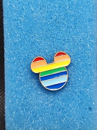Disney Mickey Mouse Head Rainbow Enamel Brooch LGBTQ+ Gay Pride Pin Add ...