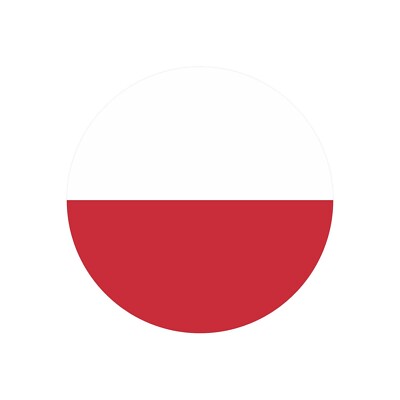 Polen Poland Aufkleber 8cm Rund Flagge Fahne Runde Vinyl Stickers EM WM ...